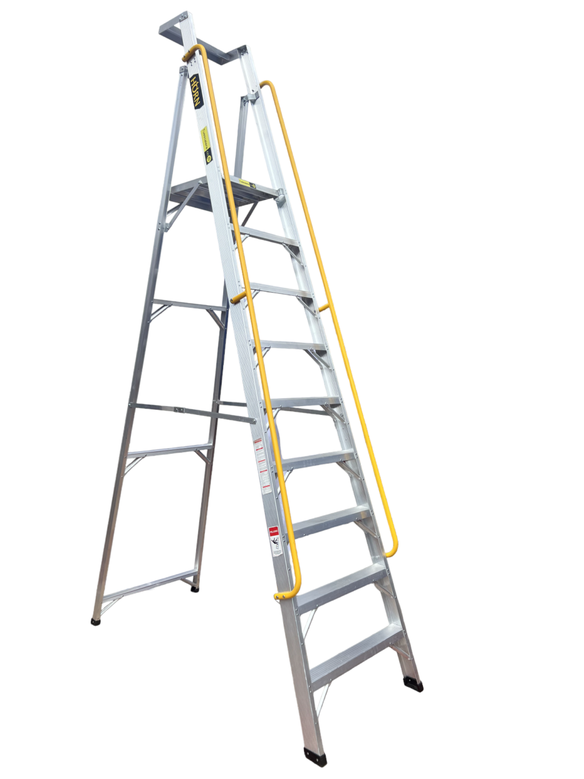 Escalera de Tijera con Plataforma en Aluminio Certificada 9 pasos – Tu ...