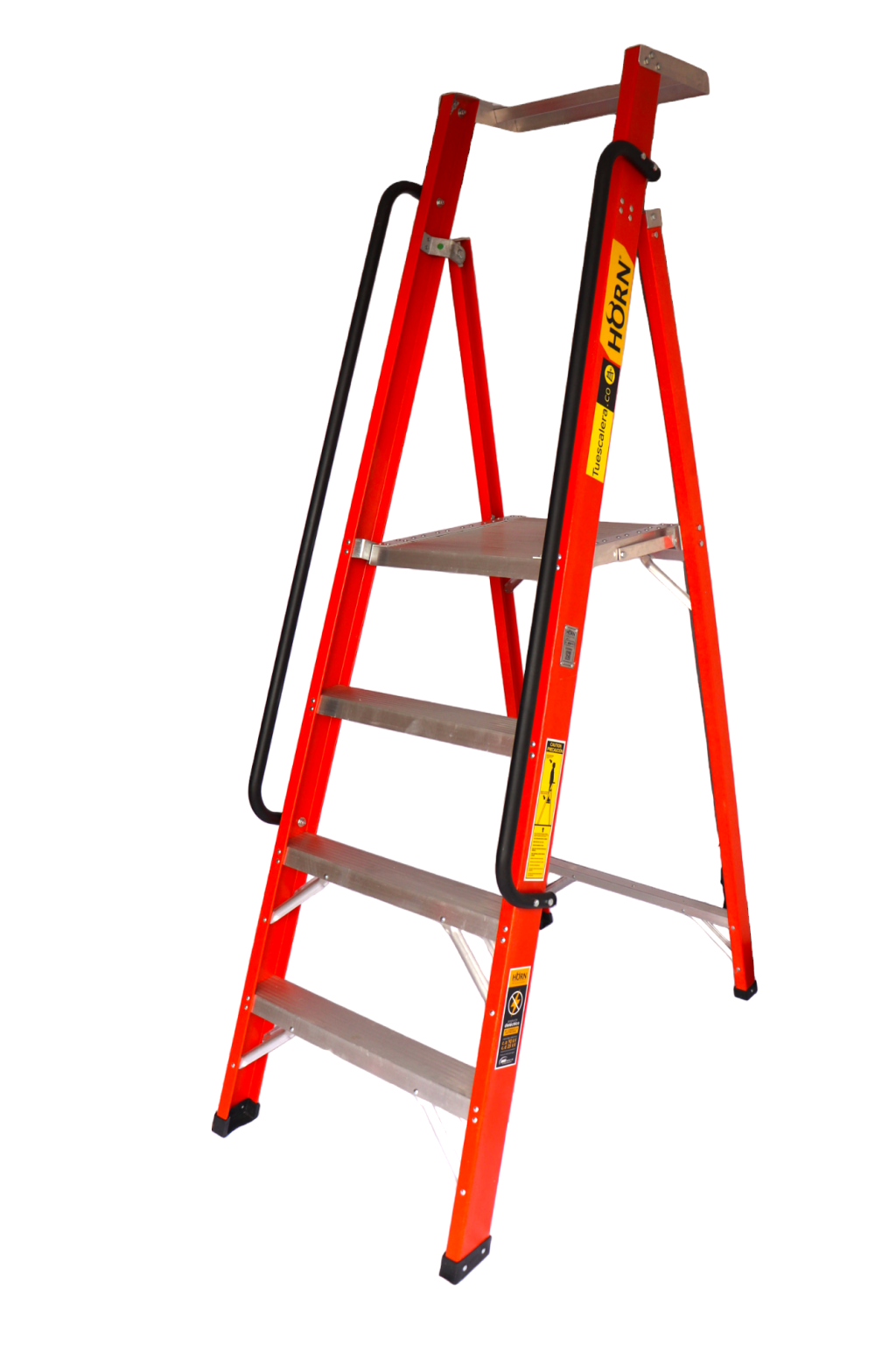 Escalera de Tijera con Plataforma en Aluminio Certificada 6 pasos - Tu ...