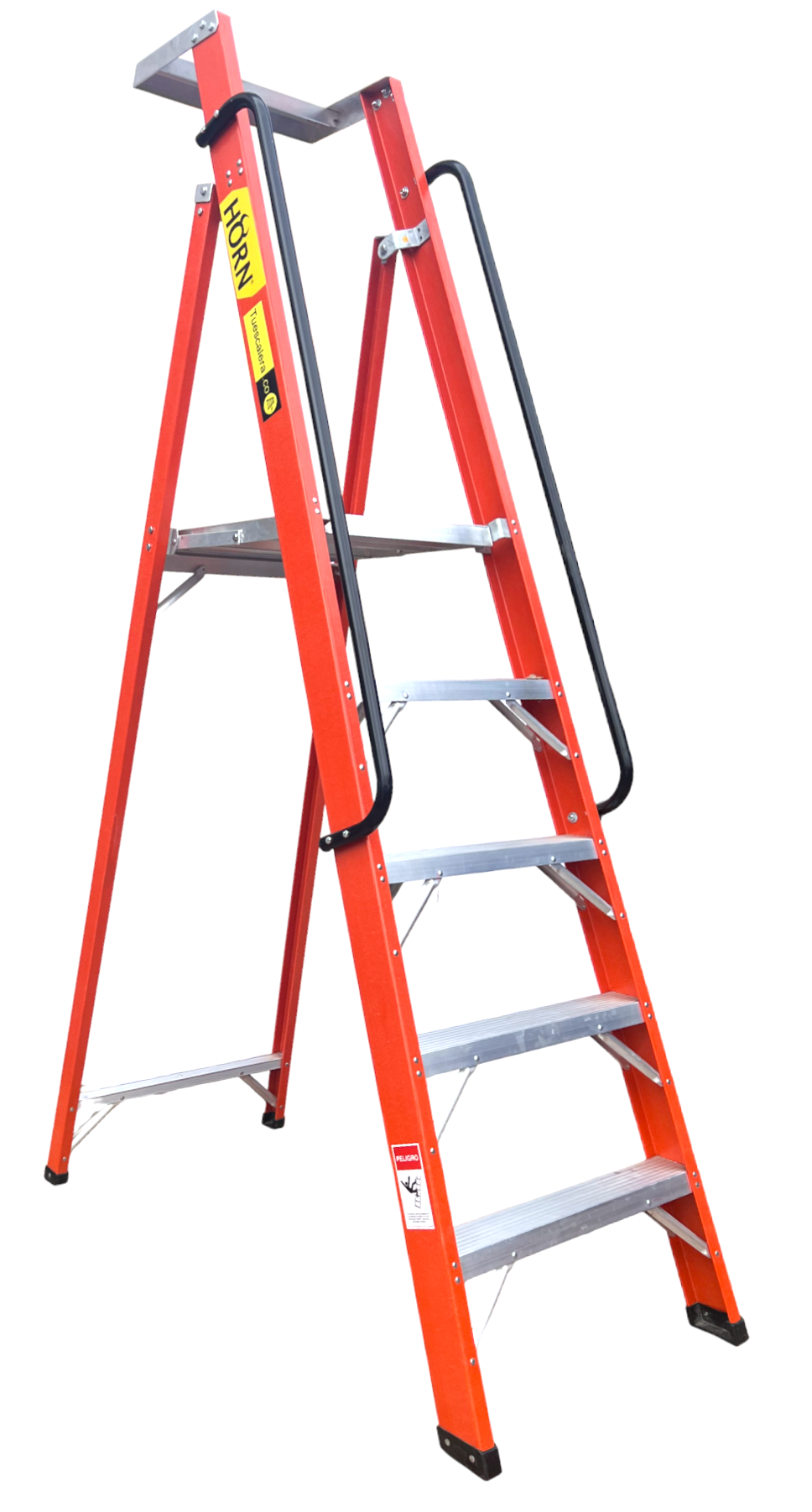 Escalera de Tijera con Plataforma en Fibra de Vidrio Certificada 12 ...